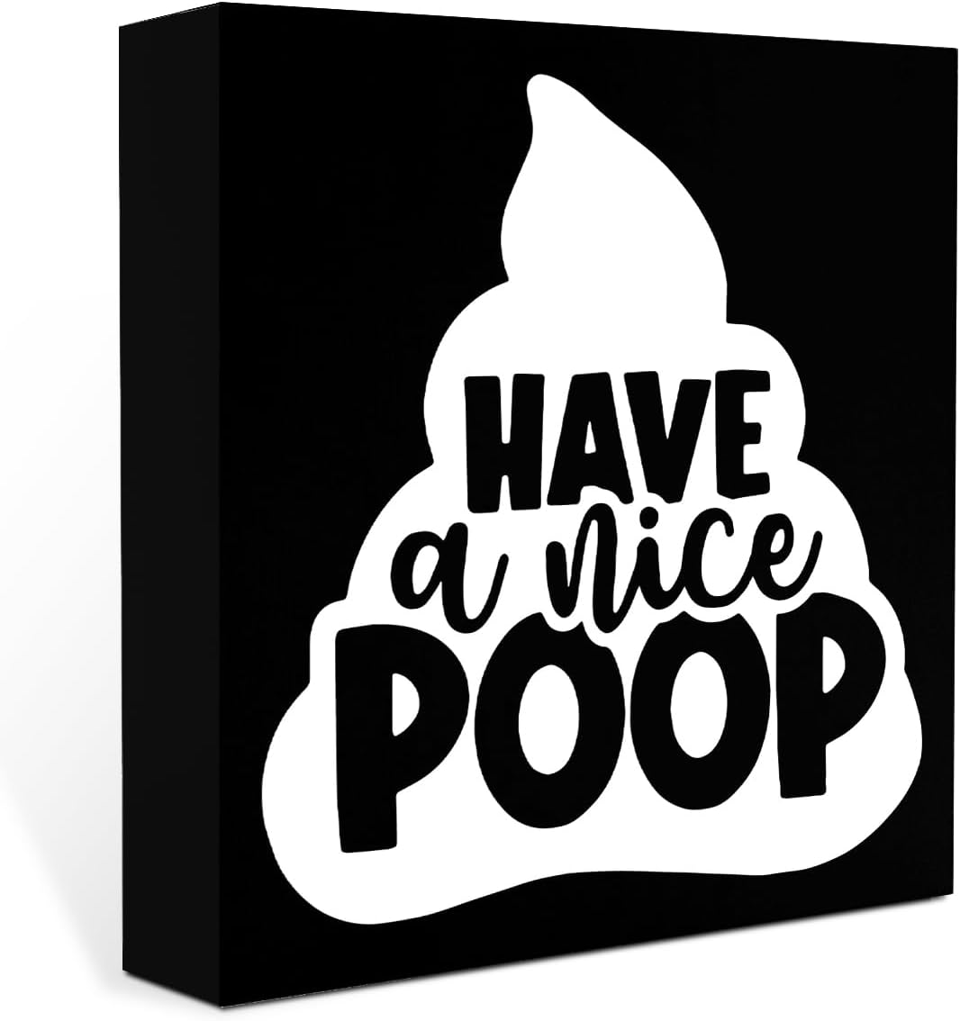 Funny Bathroom Decor Have A Nice Poop Bathroom Wood Sign Guest Half ...