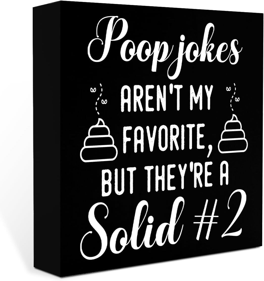 Funny Bathroom Decor Poop Jokes Aren't My Favorite Bathroom Wood Sign ...