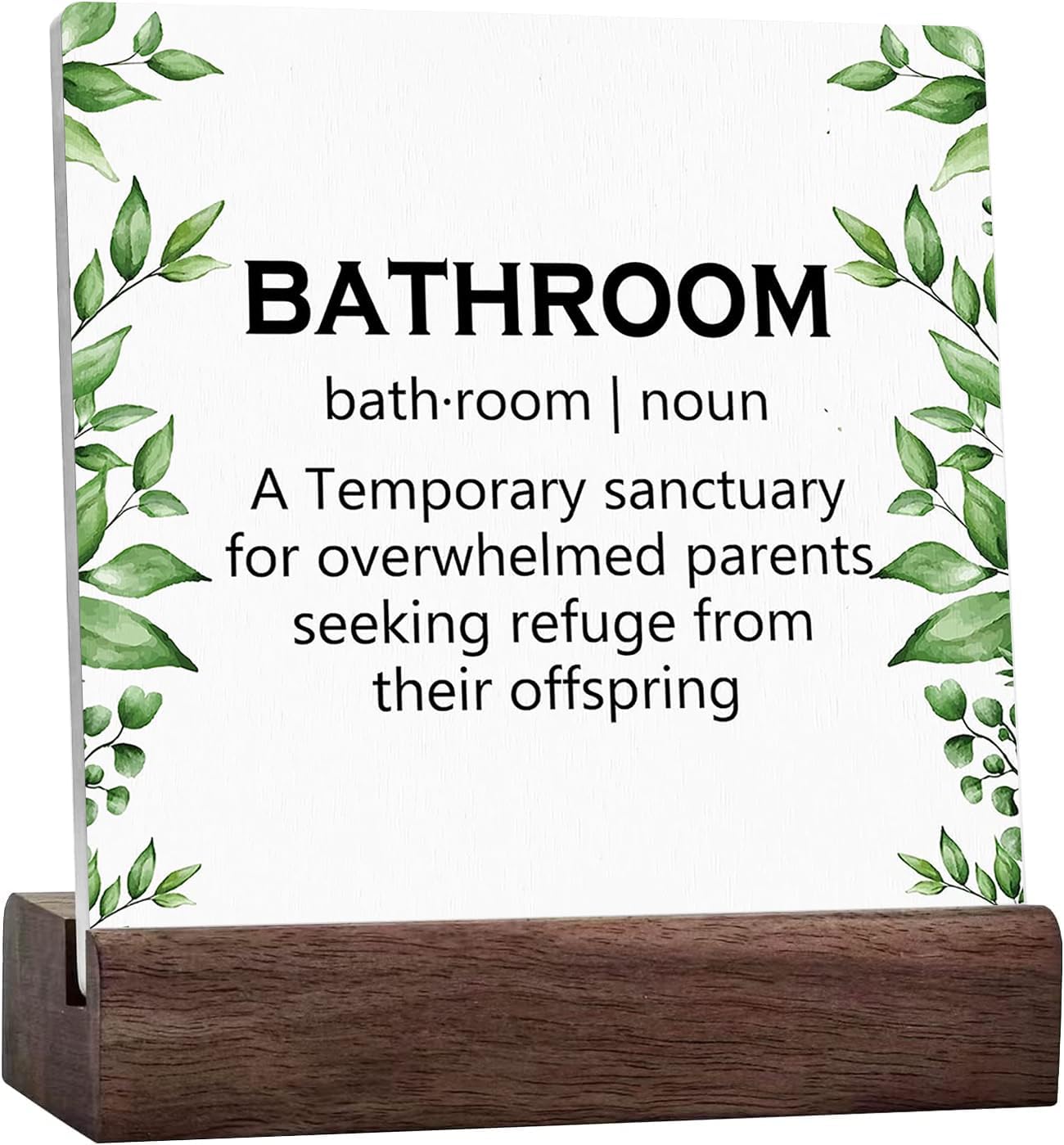 Funny Bathroom Definition Ceramic Table Sign Desk Decor,Watercolor ...