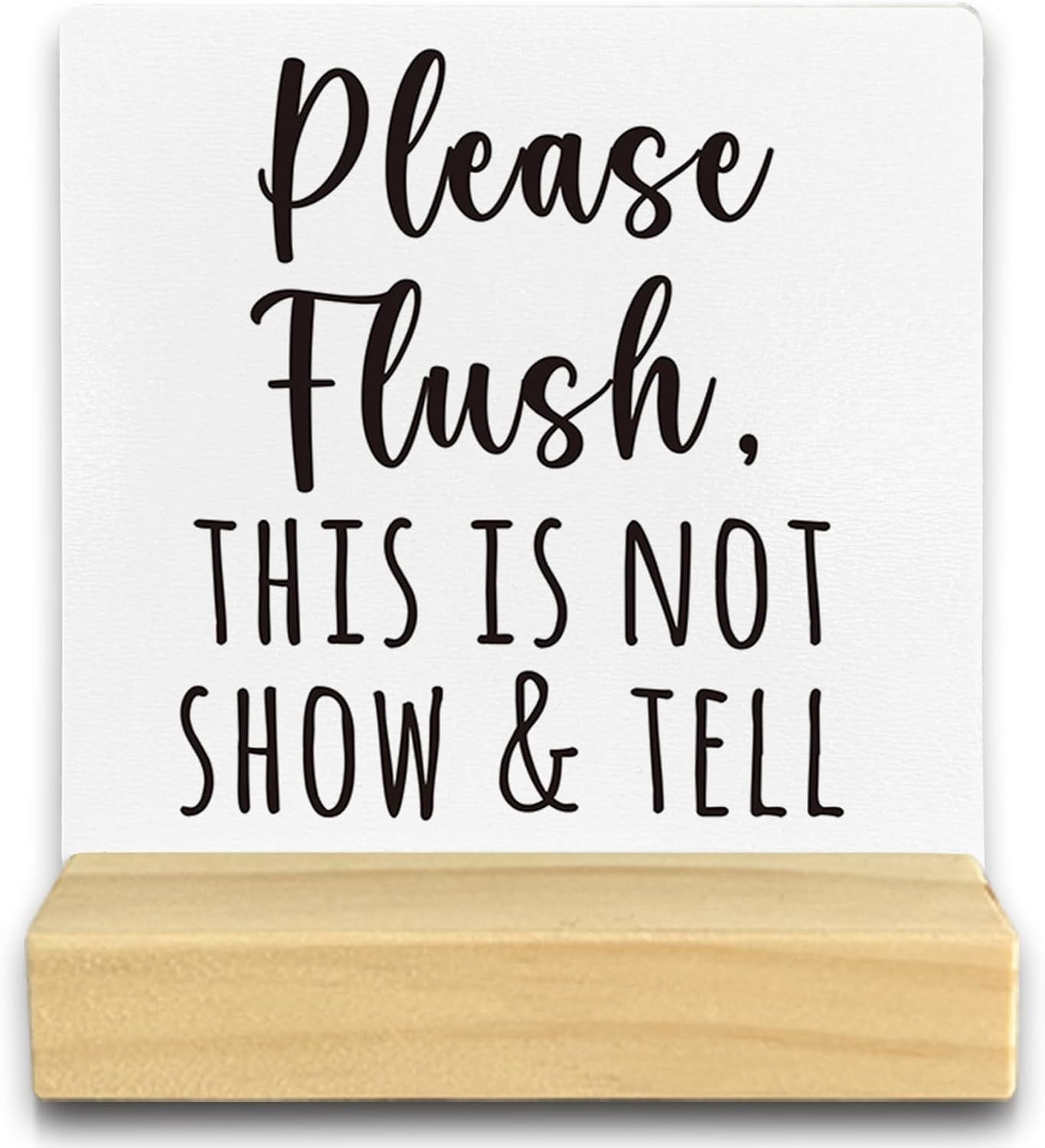 Funny Bathroom Desk Decor, Bathroom Sign Wood Table Signs, Bathroom ...