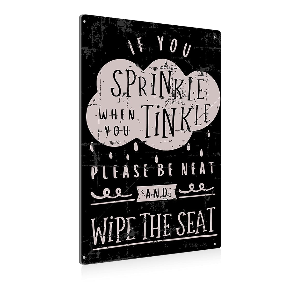 Funny Bathroom Metal Tin Sign with Sayings Wall Decor - Vintage ...