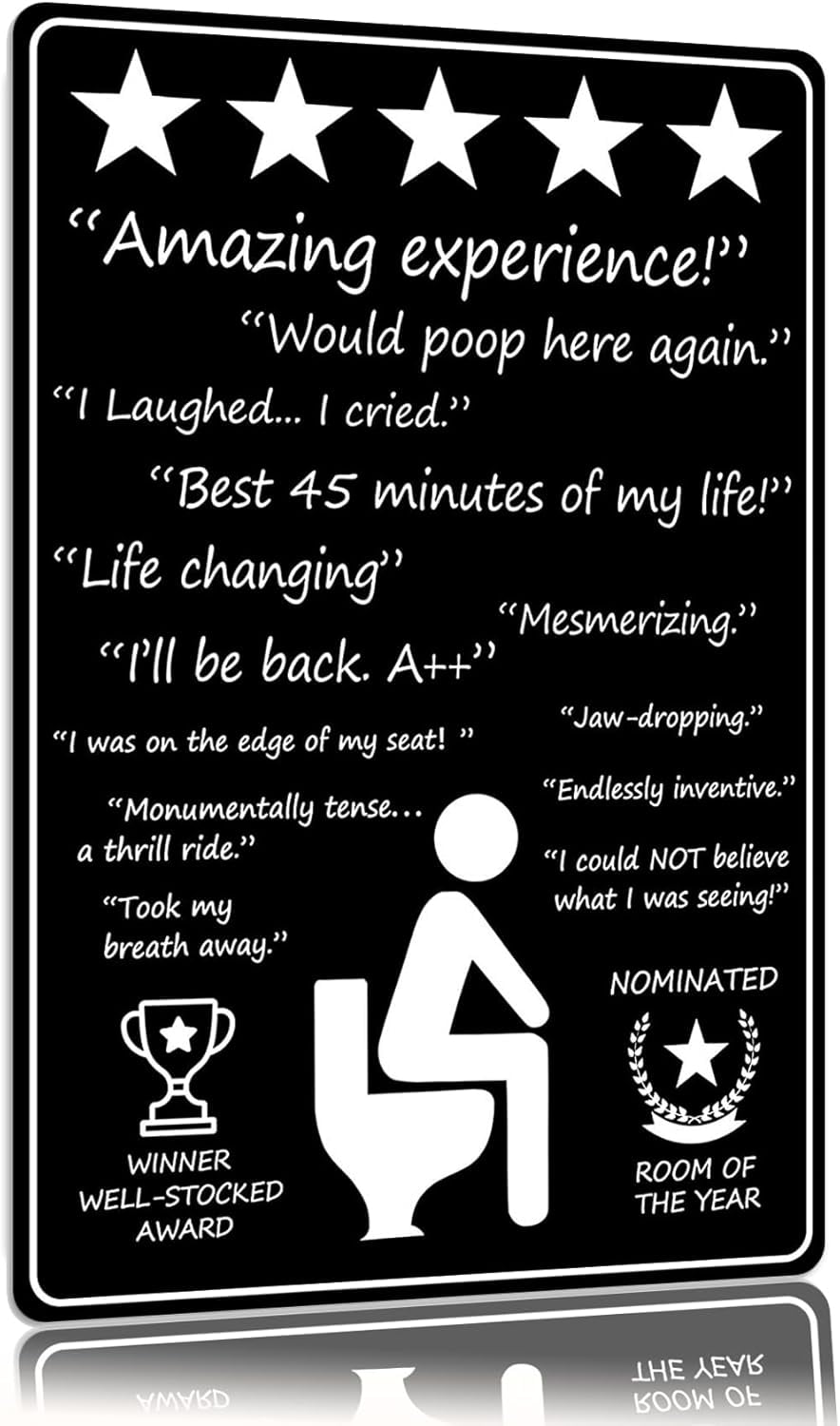 Funny Bathroom Poop Here Sign Good Humor For Bathroom User Pub Coffee ...