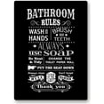 Funny Bathroom Rules Sign Toilet Restroom Poster Plaque Wall Art Fun ...