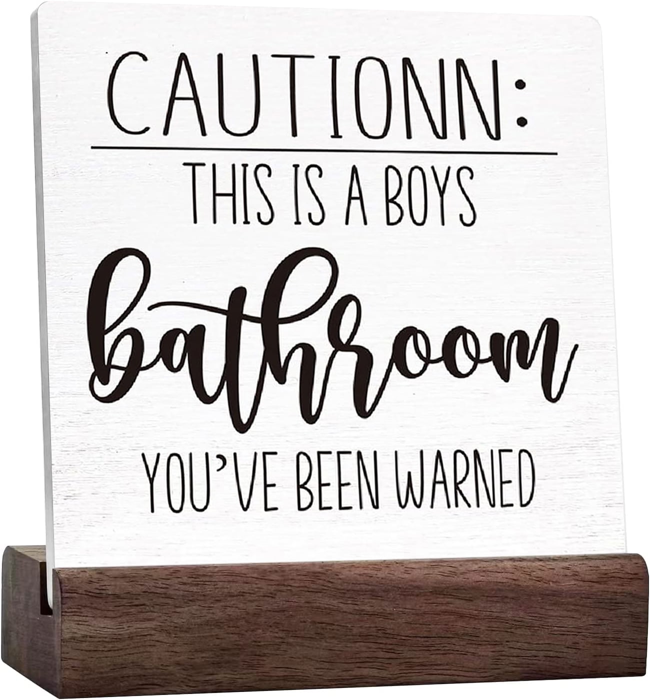 Funny Bathroom Sign Caution This Is A Boys Bathroom Sign For Bathroom ...