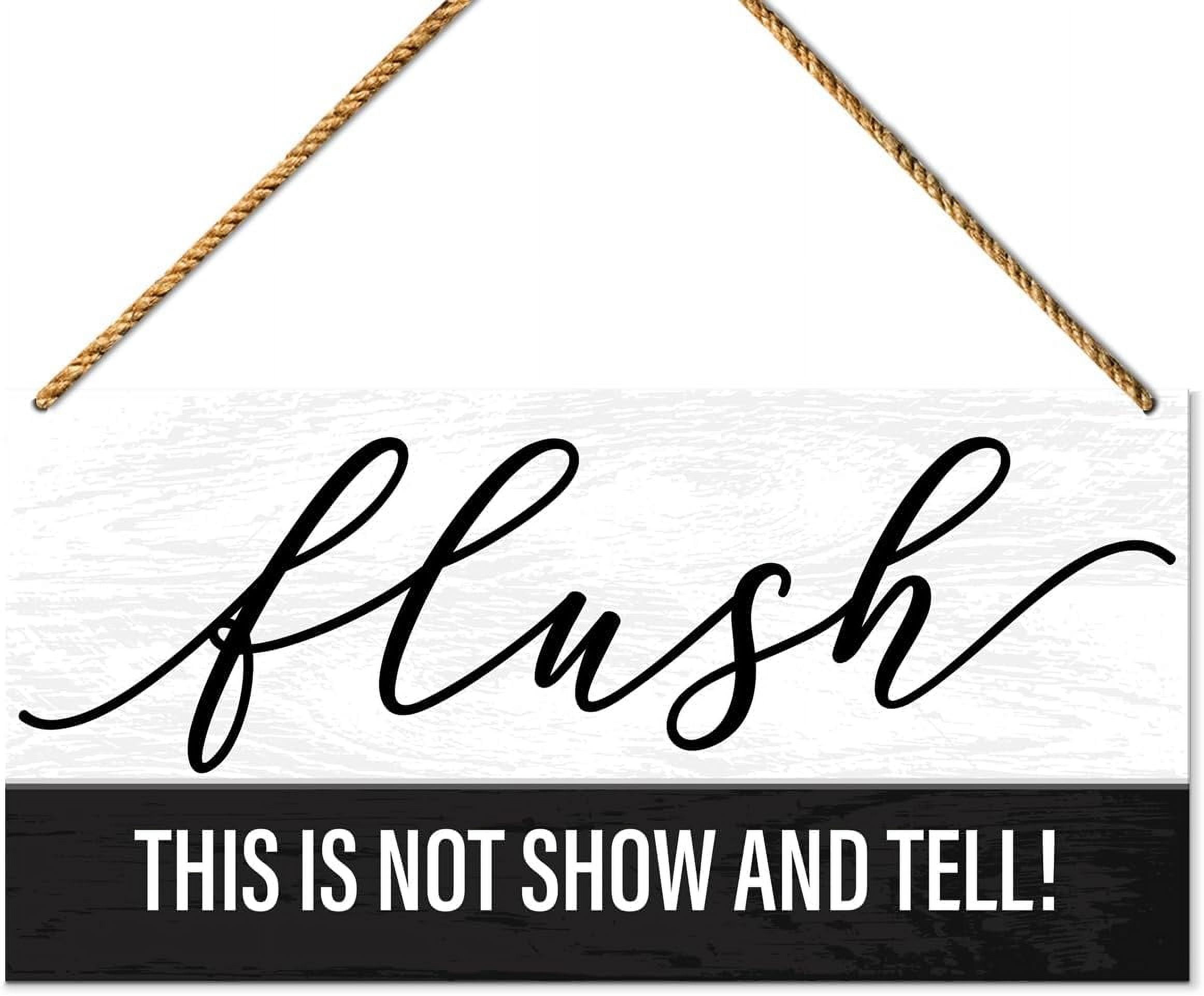 Funny Bathroom Sign Wood Decor Guest Bathroom Decoration Toilet Powder ...