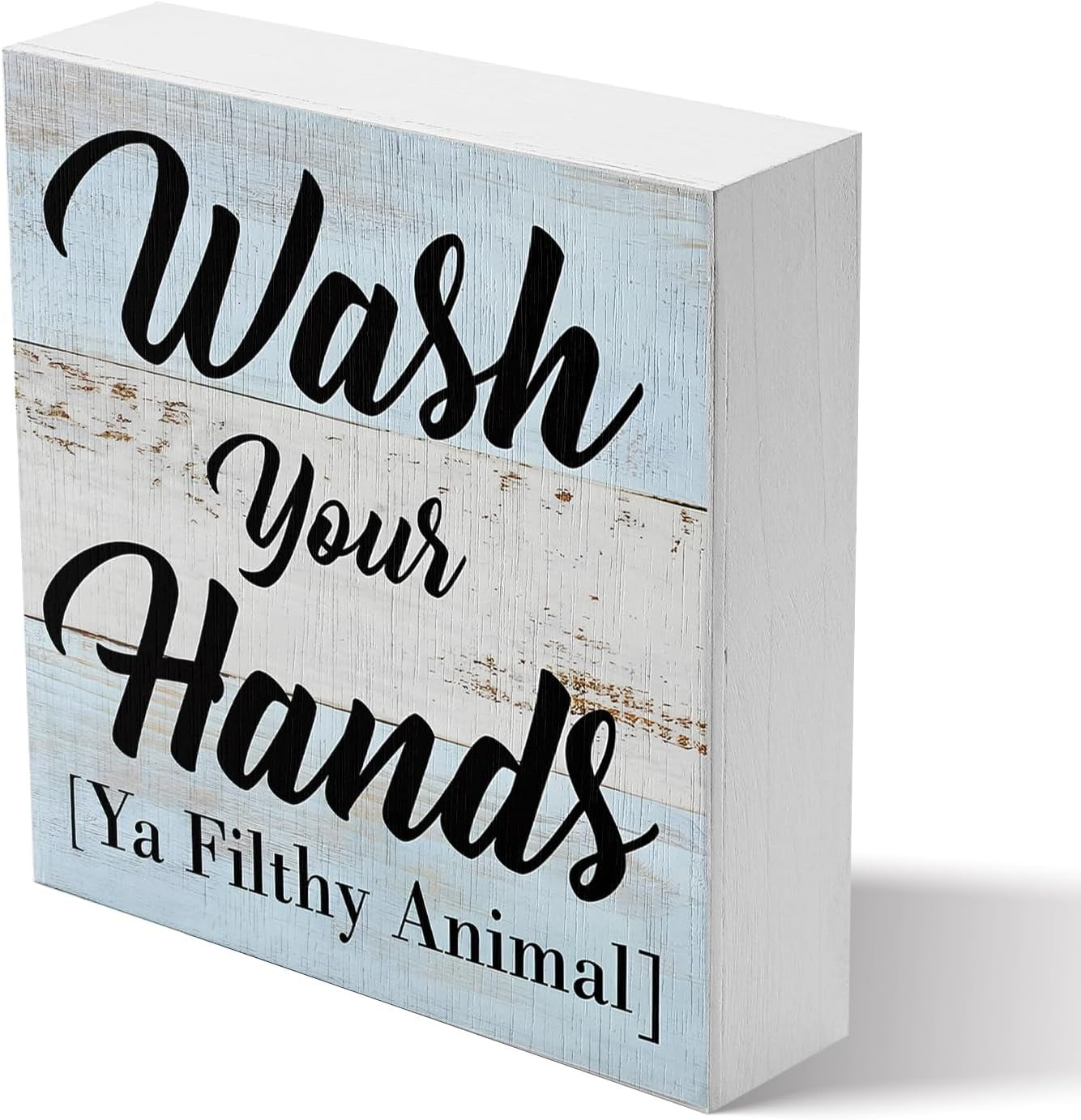 Funny Bathroom Sign Wooden Box Signs,Farmhouse Office Restroom Toilet ...