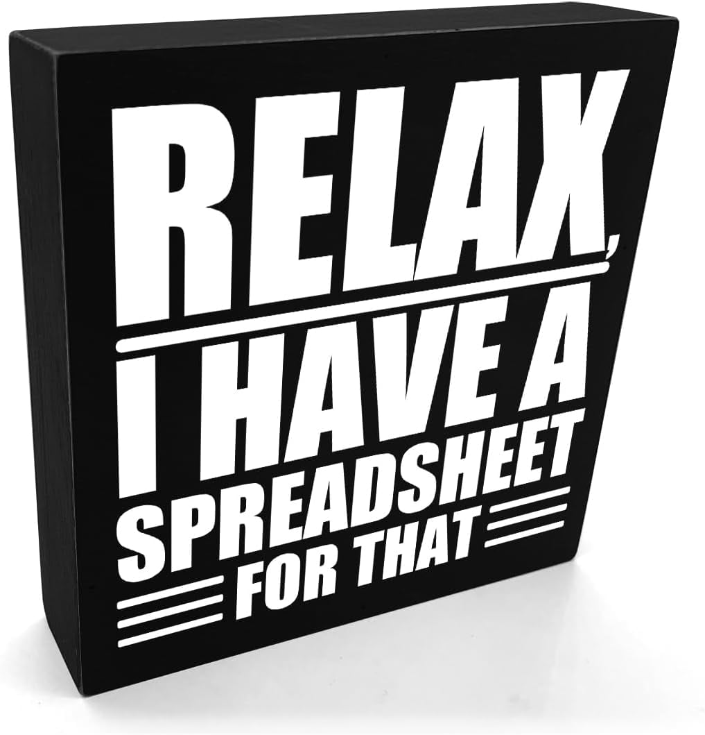 Funny Bathroom Signs Desk Decor Relax Sign Rustic Wooden Box Sign for ...