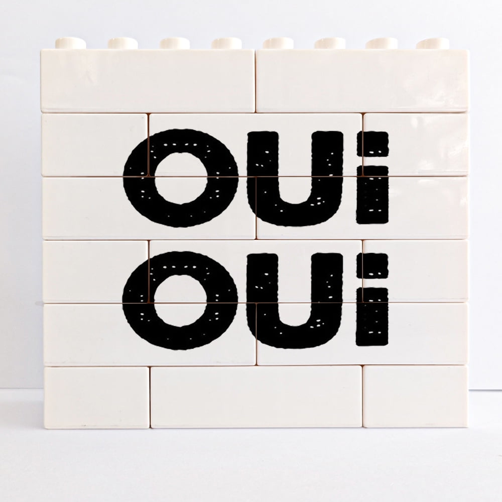 Funny Bathroom Signs Oui Oui Comedy Humor French Building Bricks Blocks ...