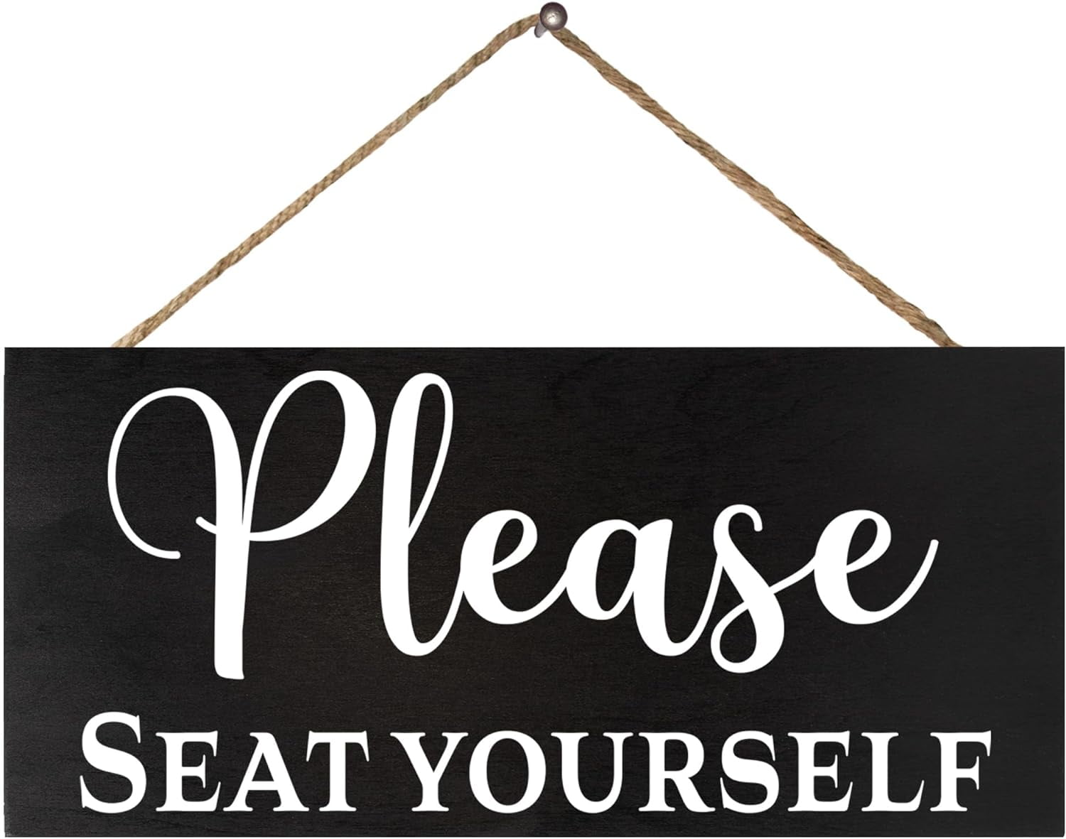 Funny Bathroom Signs, Please Seat Yourself Hanging Wooden Sign ...