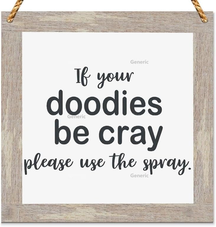 Funny Bathroom Signs, Please Use The Spray Sign, Funny Bathroom Decor ...