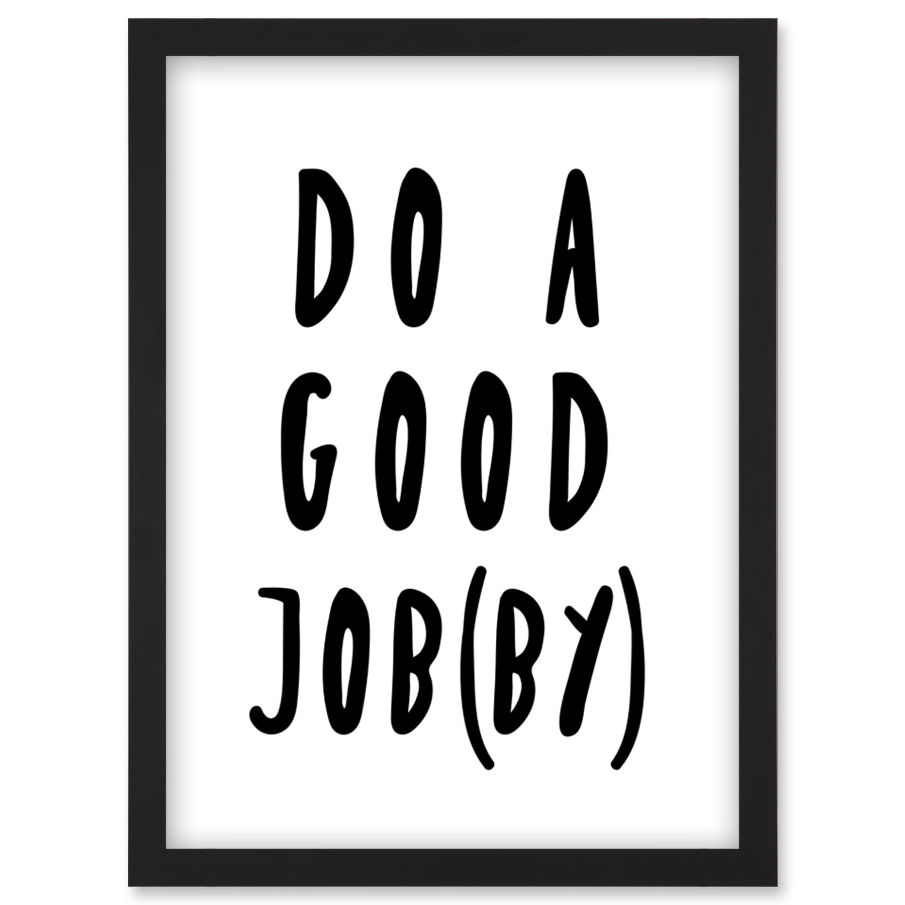 Funny Bathroom Toilet Wall Art Scottish Do A Good Jobby Artwork Framed ...