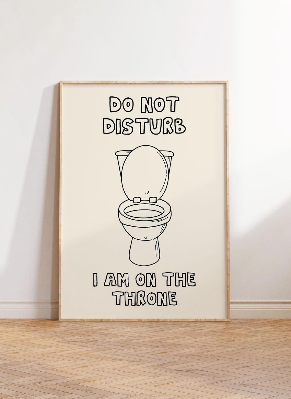 Funny Bathroom Wall Art - Do Not Disturb Toilet Poster - Humorous ...