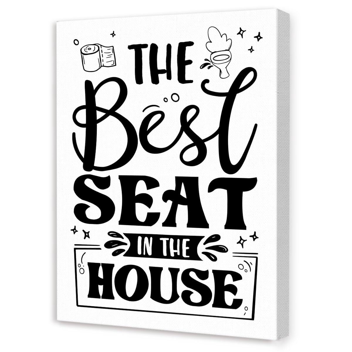 Funny Bathroom Wall Art,Humorous Bathroom Quotes The Best Seat in the ...