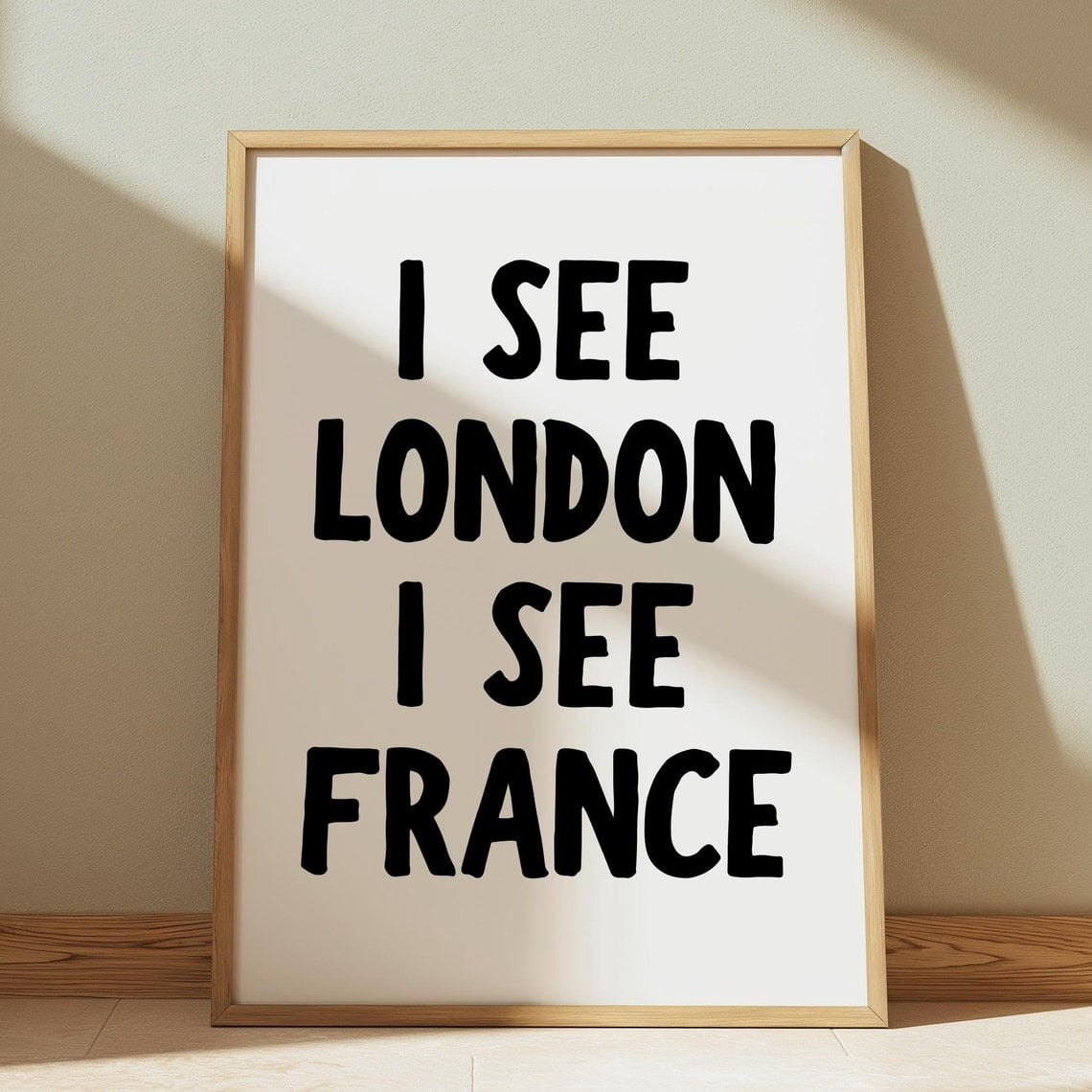 Funny Bathroom Wall Art I See London I See France Print Bathroom Print ...