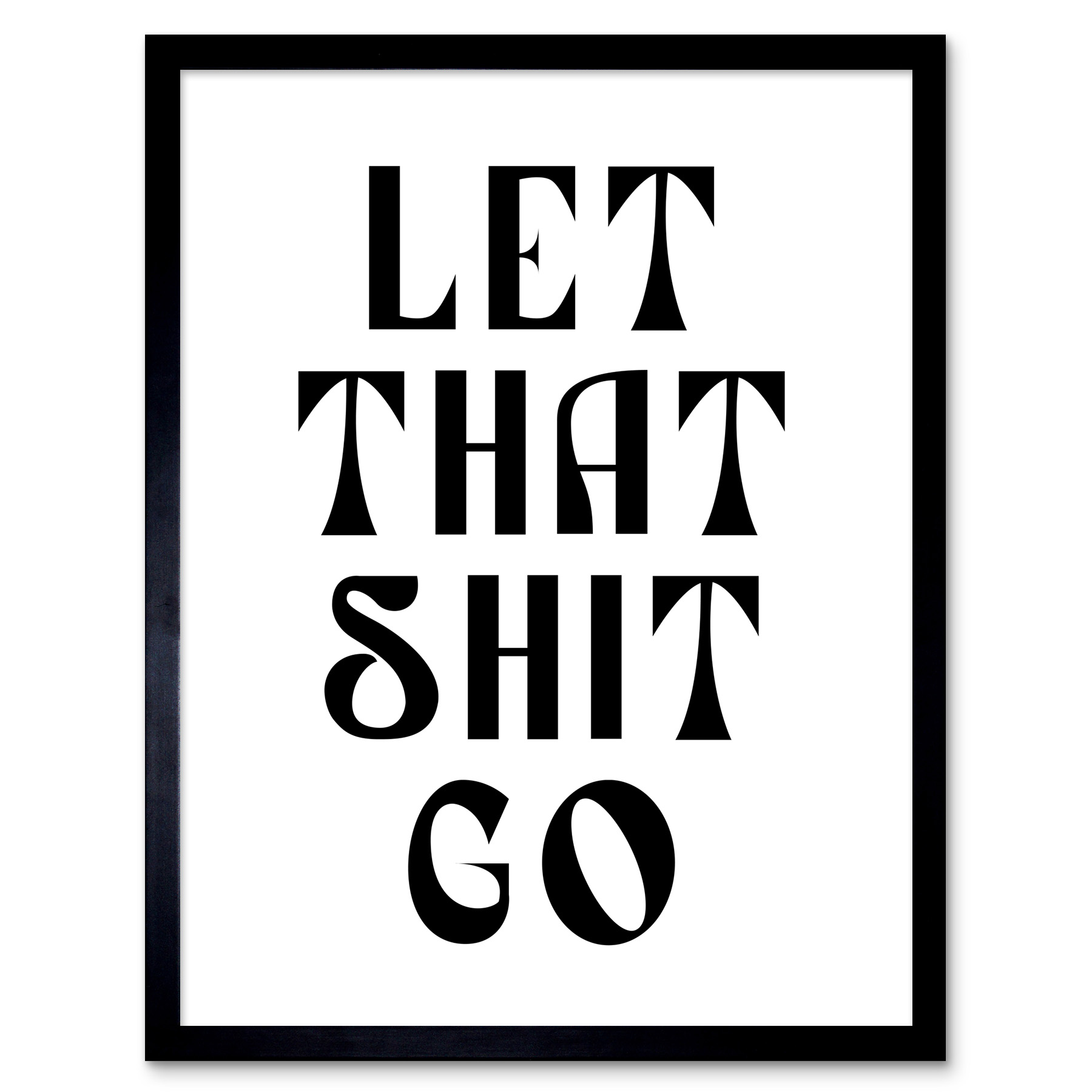 Funny Bathroom Wall Art Let That Shit Go Toilet Sign Bathroom Yoga ...