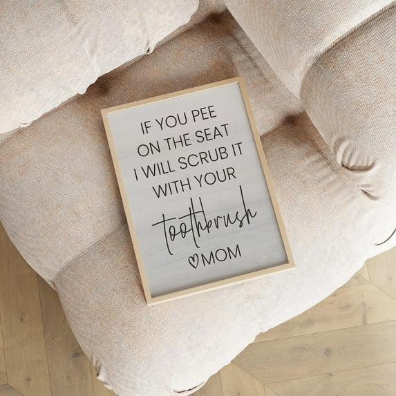 Funny Bathroom Wall Art, Mom Bathroom Sign, If You Pee On The Seat ...