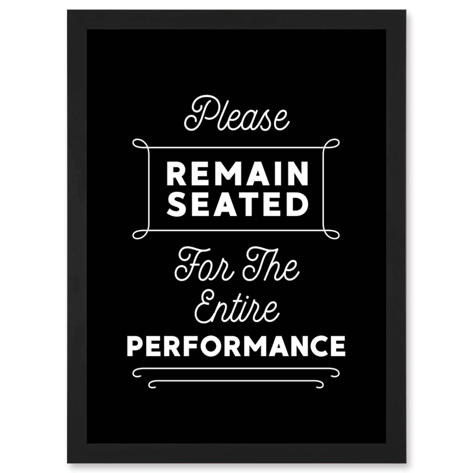 Funny Bathroom Wall Art Please Remain Seated Entire Performance Toilet ...