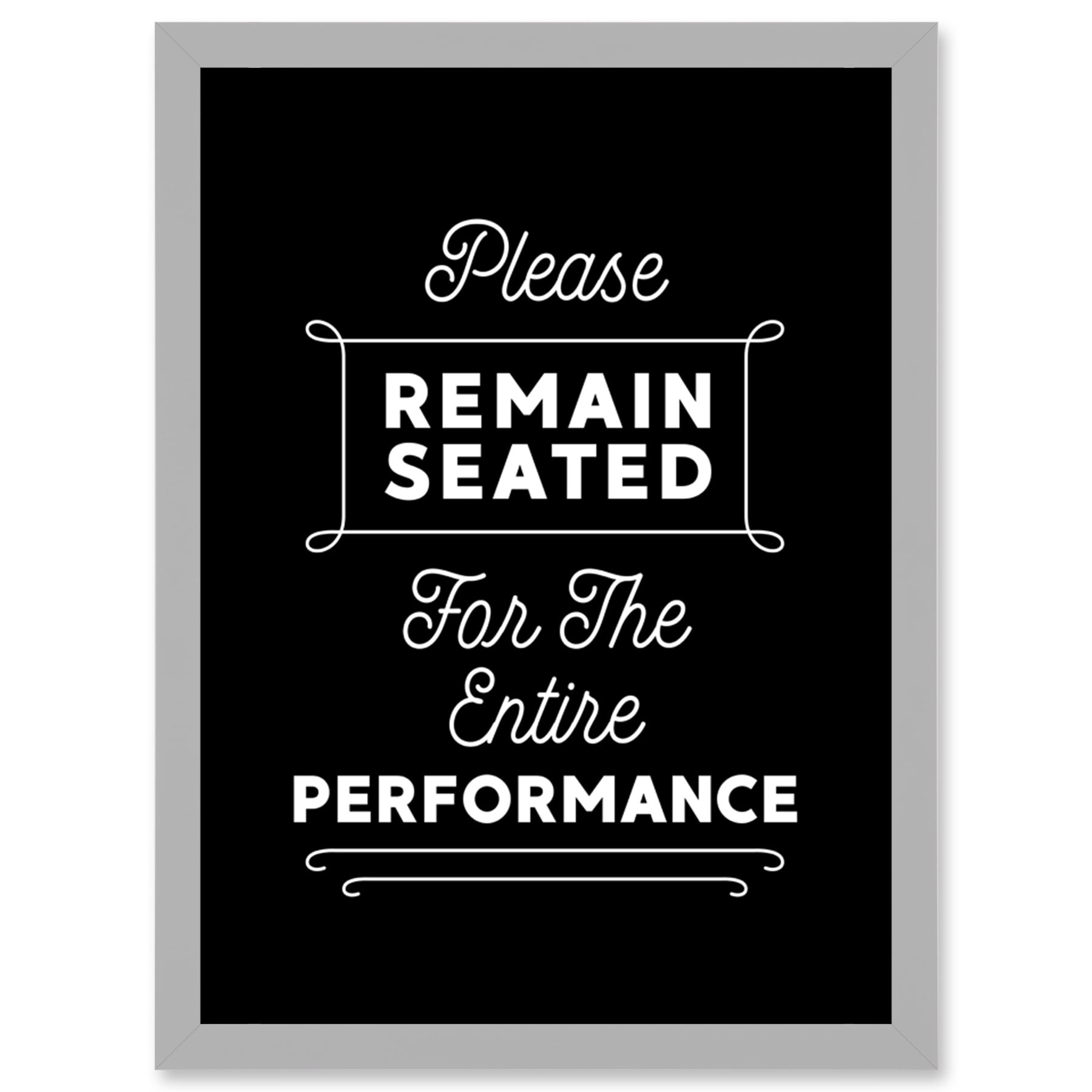 Funny Bathroom Wall Art Please Remain Seated Entire Performance Toilet ...