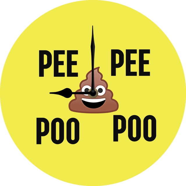 Funny Bathroom Wall Clock, Pee Poop Clock Funny Gifts for Men Gag Gifts ...