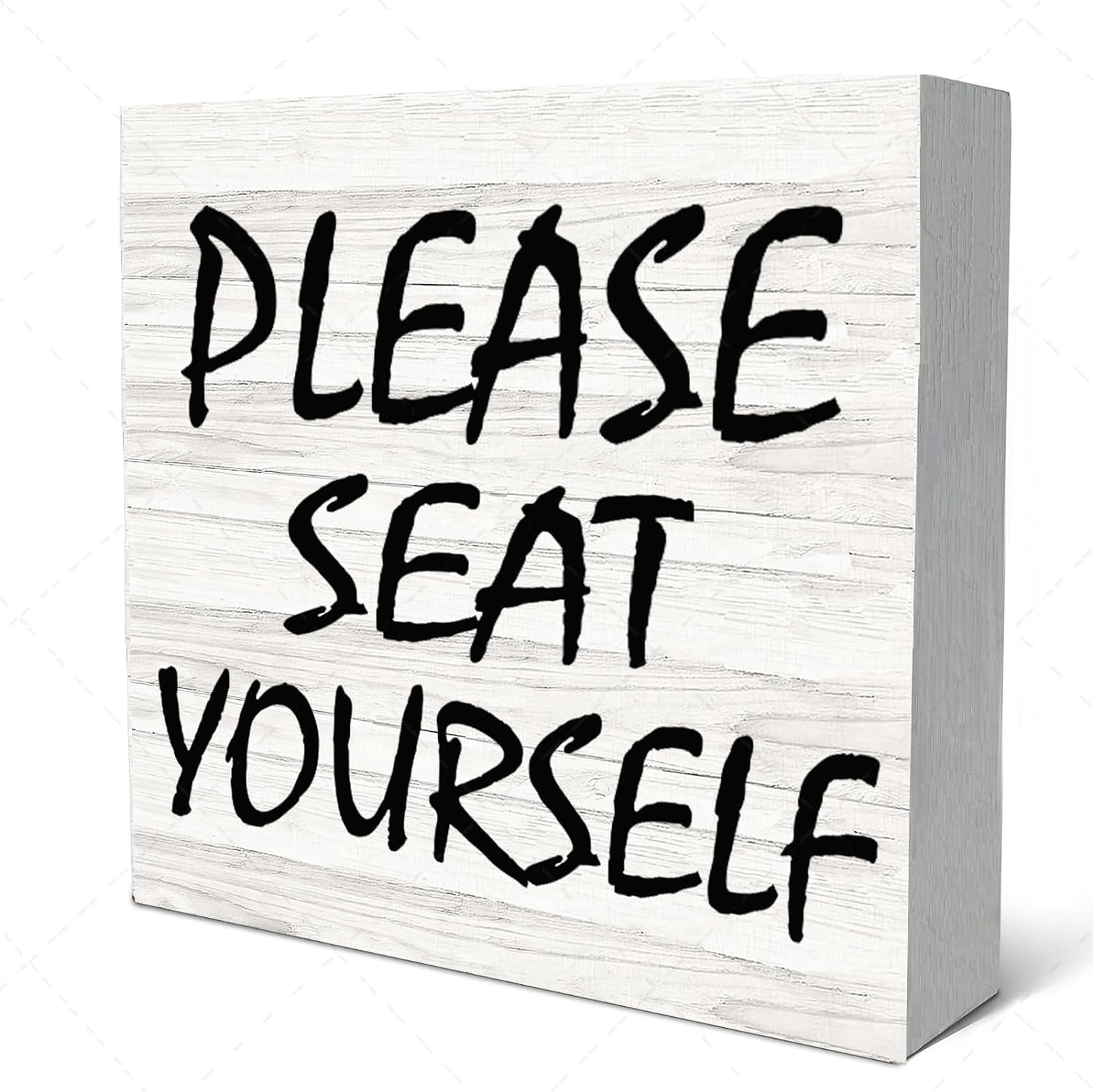 Funny Bathroom Wood Sign Please Seat Yourself for Bathroom Shelf Toilet ...