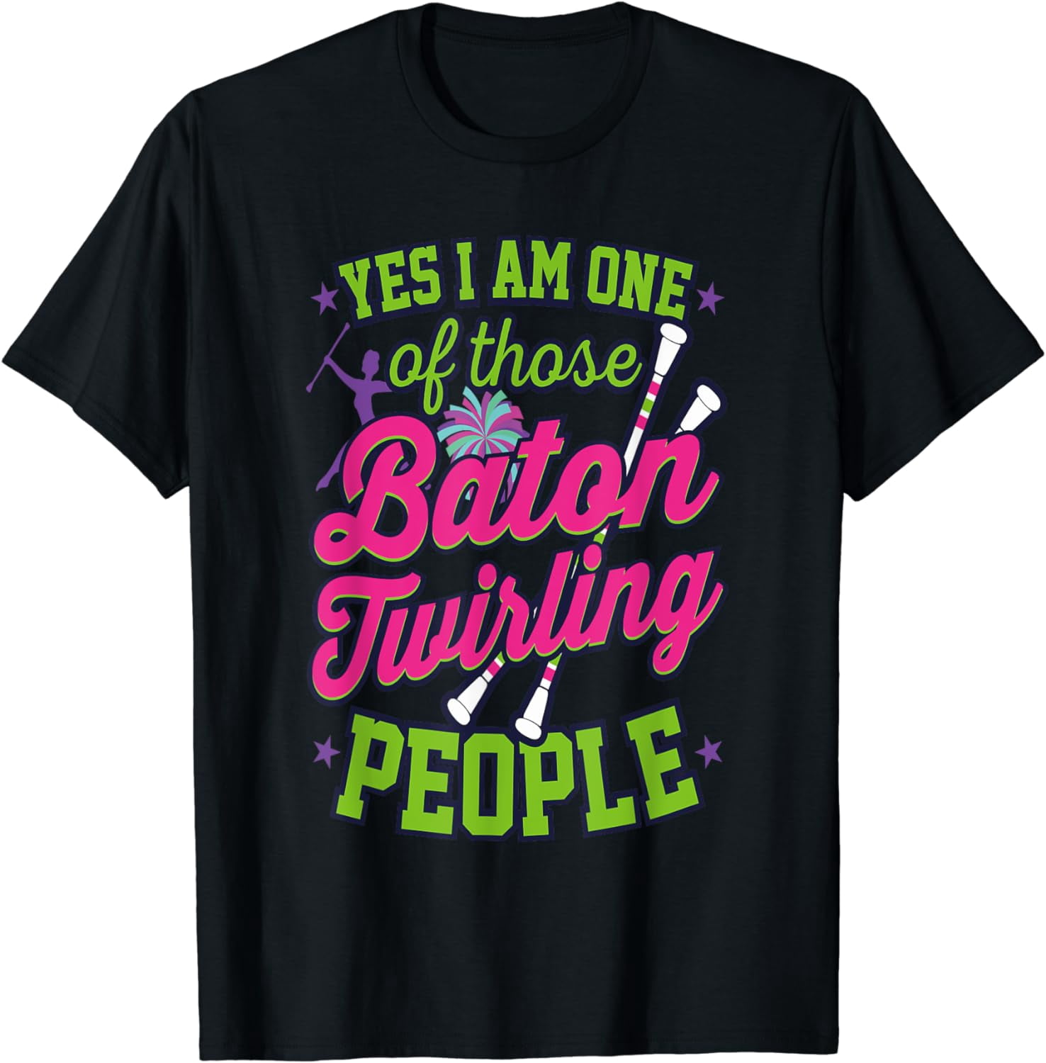 Funny Baton Twirling Twirler Band Majorette Shirt - Walmart.com