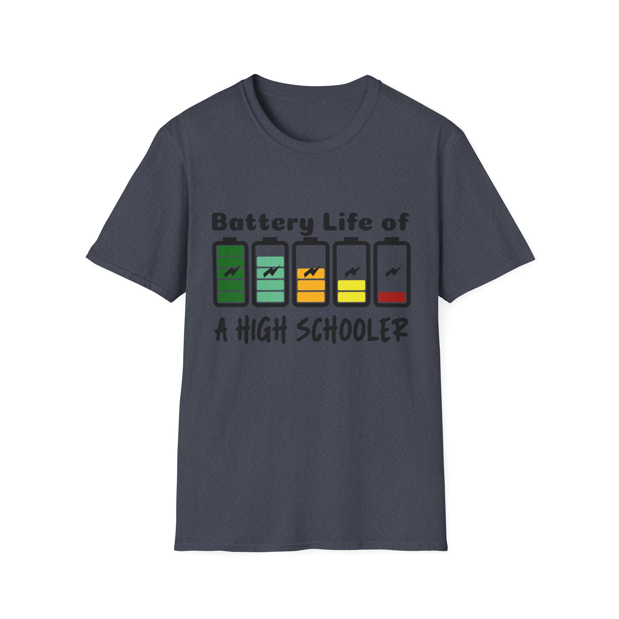Funny Battery Graphic Power Novelty High School Tees - Walmart.com
