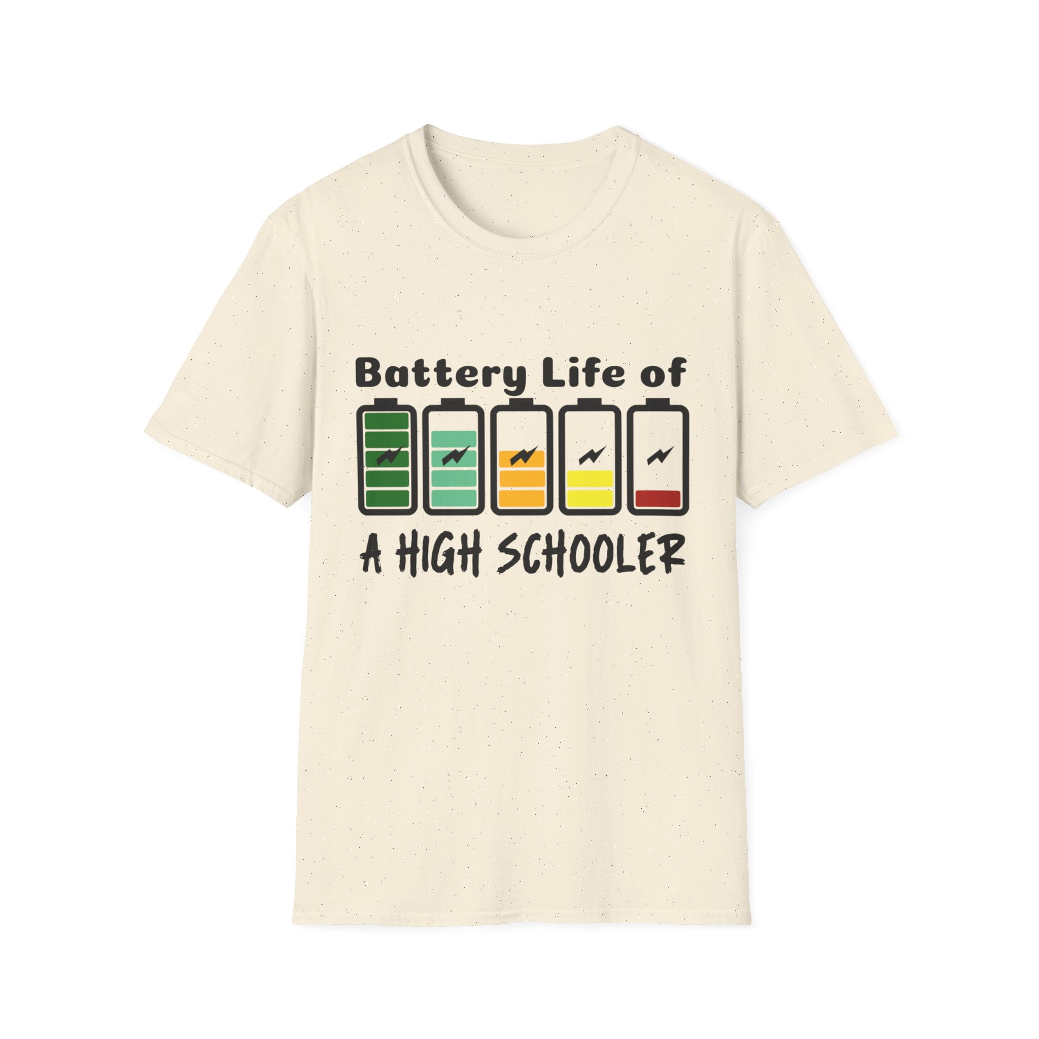 Funny Battery Graphic Power Novelty High School Tees - Walmart.com