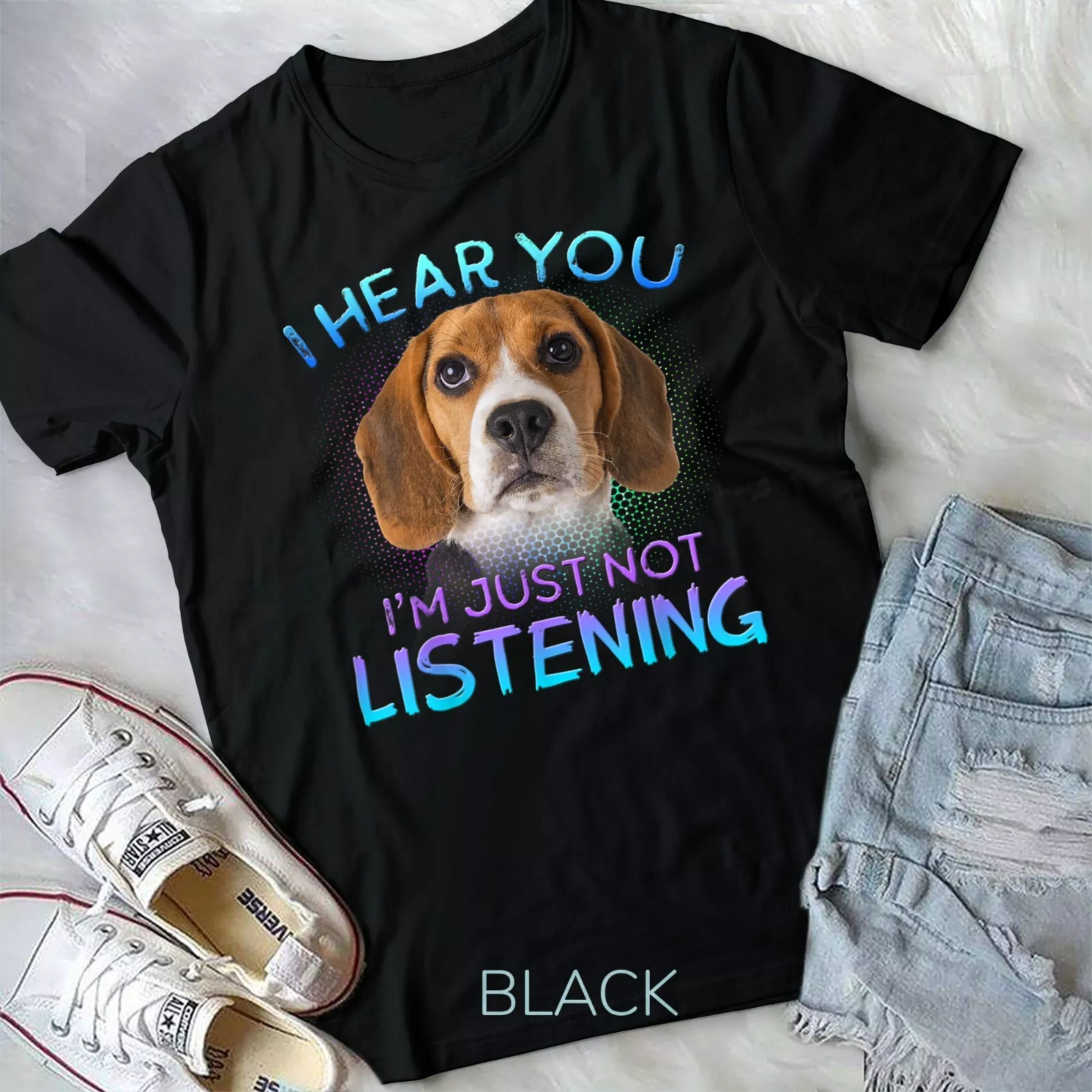 Funny Beagle Quote, I Hear You I'm Just Not Listening Graphic Design ...
