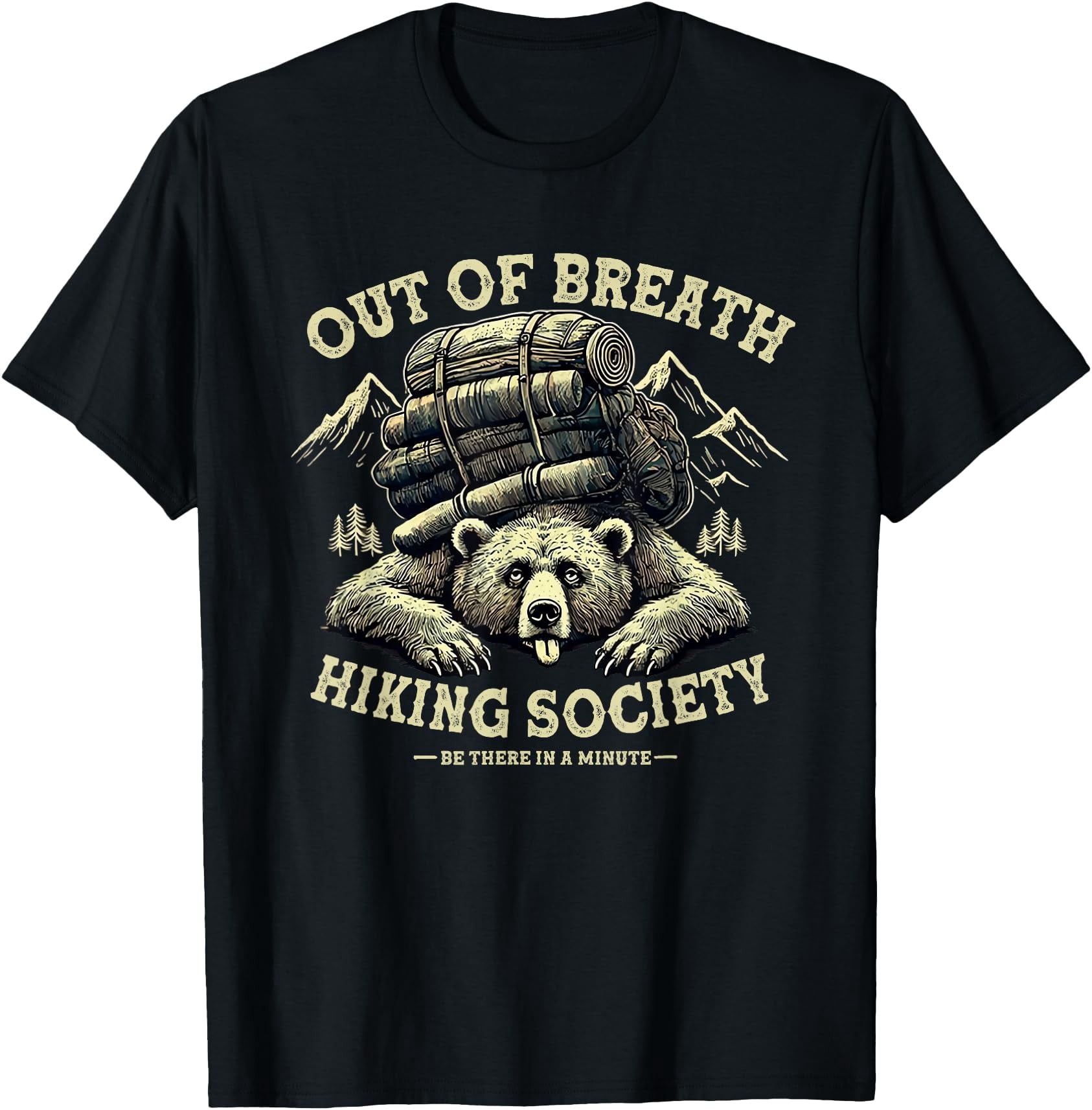 Funny Bear Camping T-Shirt for Outdoor Enthusiasts - Perfect for Hiking ...