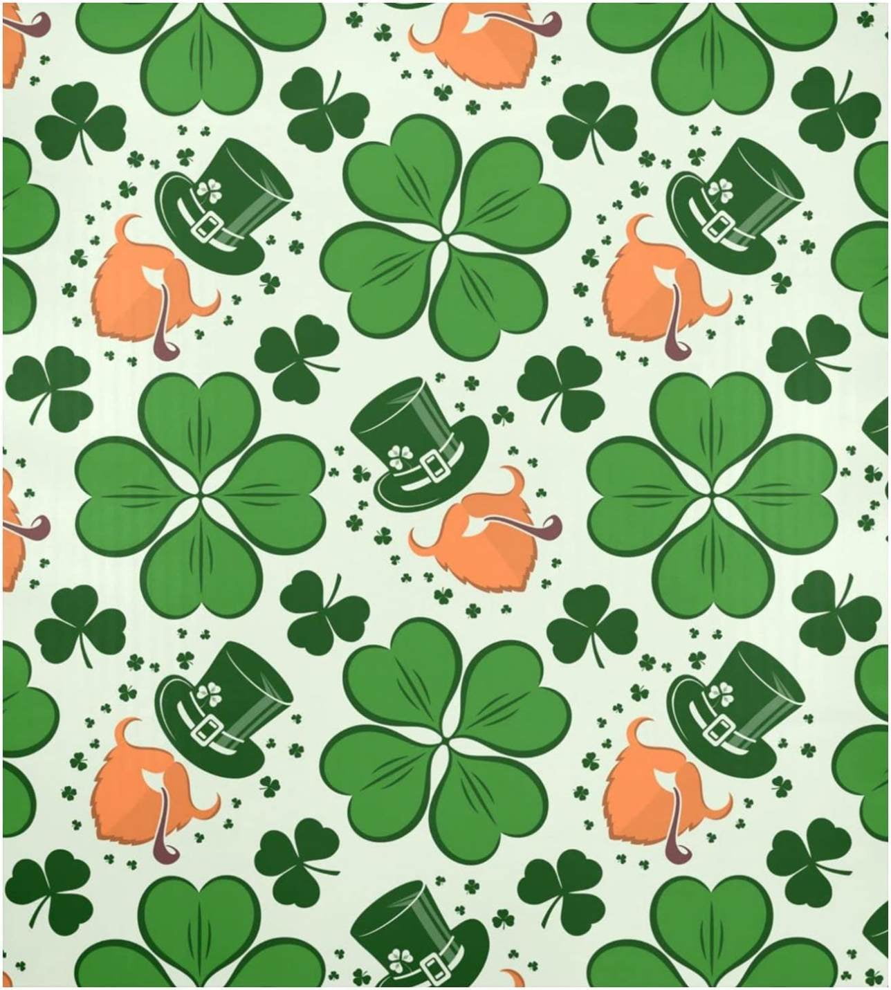 Funny Beard Leprechaun Clover Leaves Green Irish Hat Dishwasher Magnet Cover Front Door ...