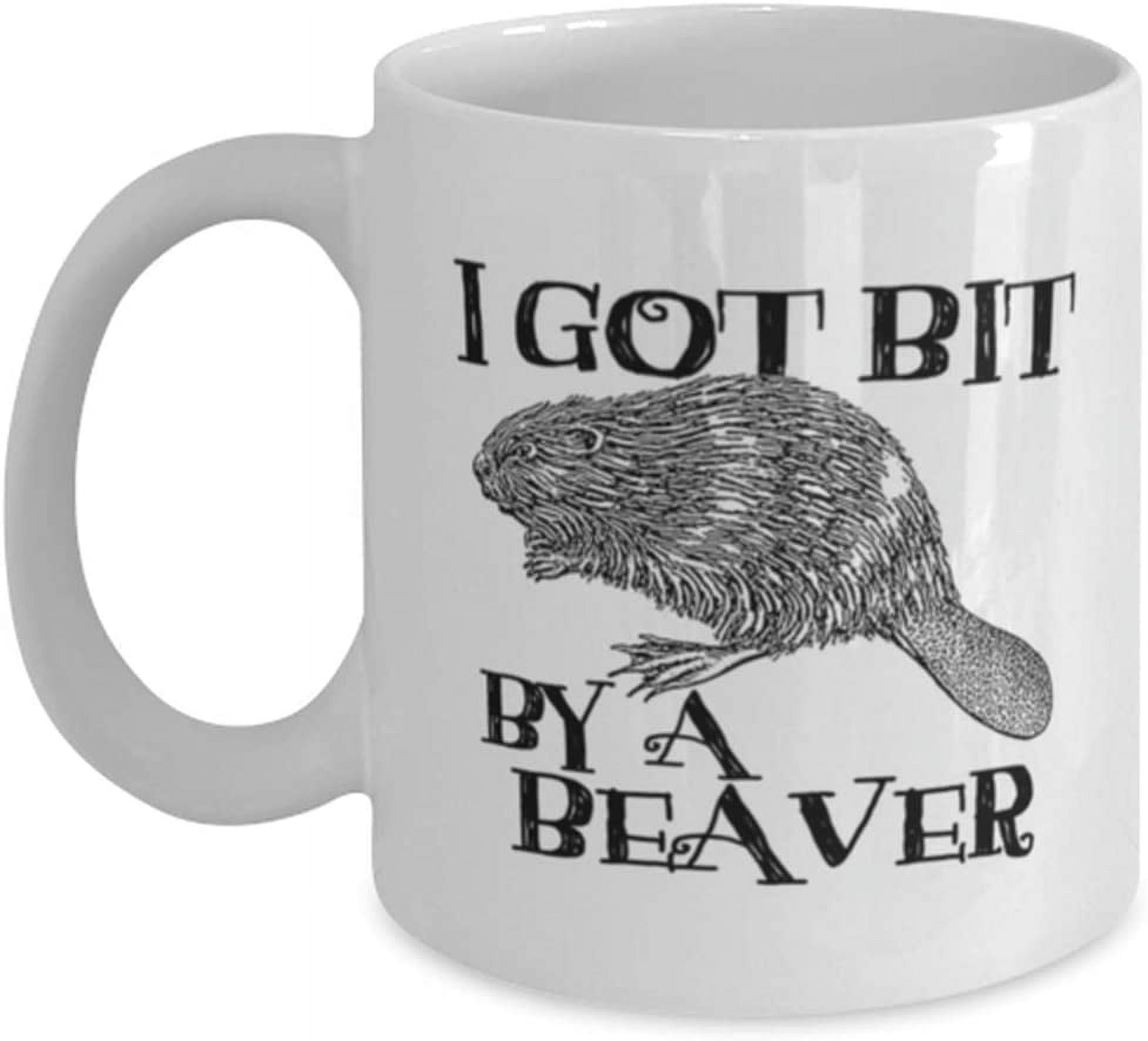 Funny Beaver Mug for Brother Husband Dad I Got Bit By A Beaver Classic ...