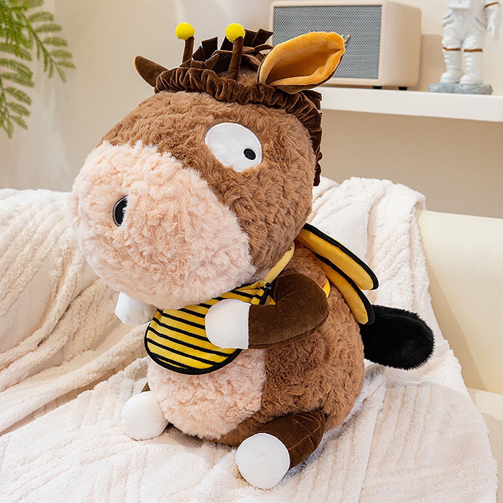 Funny Bee - Donkey Shaped Plush Doll Adorable Plush Stuffed Animal Toy ...