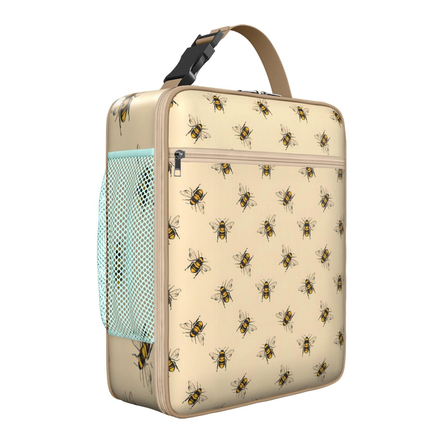 Funny Bee Lunch Tote, Cartoon Bumble Bee with Queen Bee Design ...