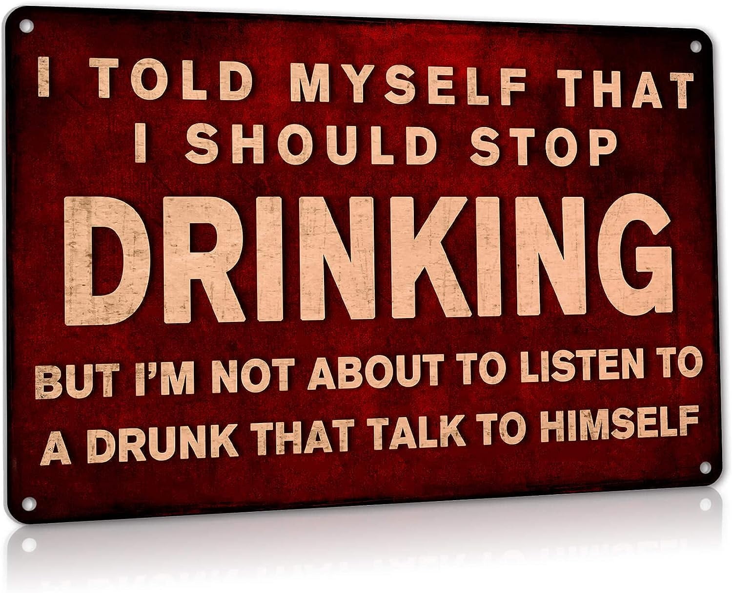 Funny Beer Alcohol Sign Metal Tin Sign Man Cave Bar Decor Home Kitchen ...