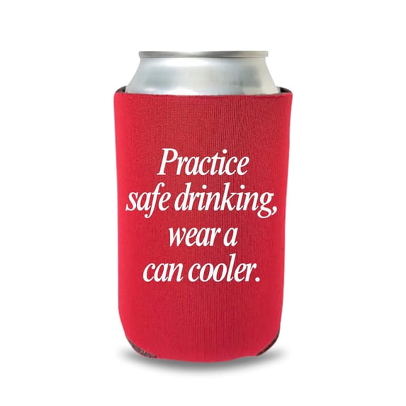 Funny Beer Can Cooler, Practice Safe Drinking, Wear A Can Cooler, Funny ...