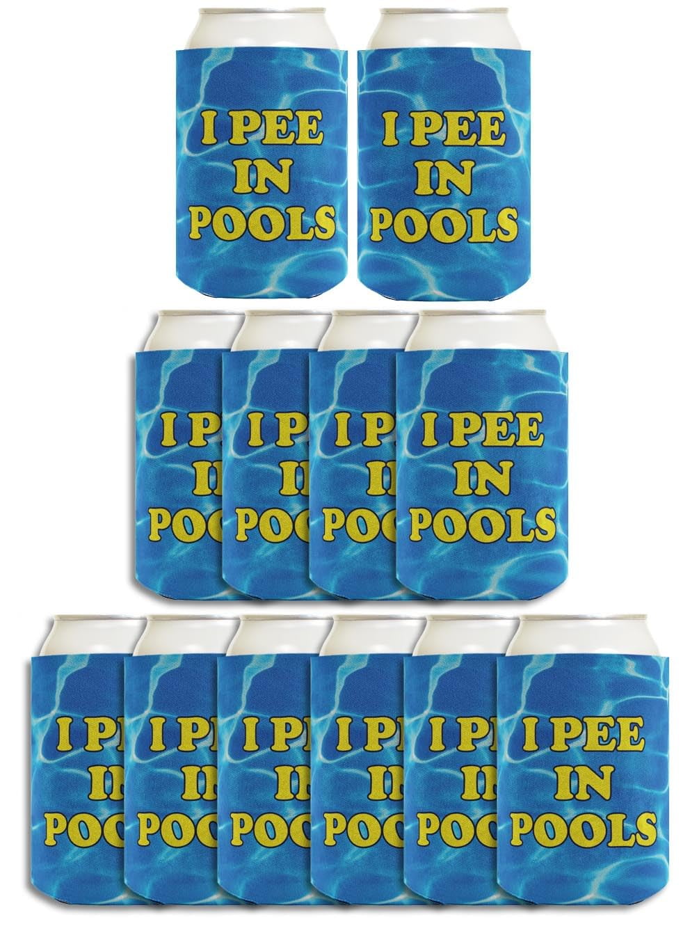 Funny Beer Coolie I Pee In Pools Gag Gift BBQ Swim New Pool 12 Pack Can ...