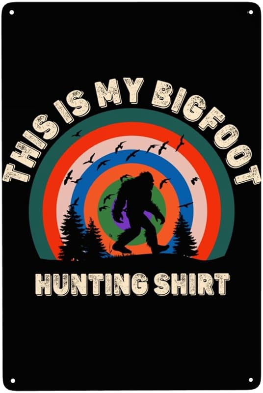 Funny Believer U.F.O. Sasquatch Alien Bigfoot Sign Metal Iron Painting ...