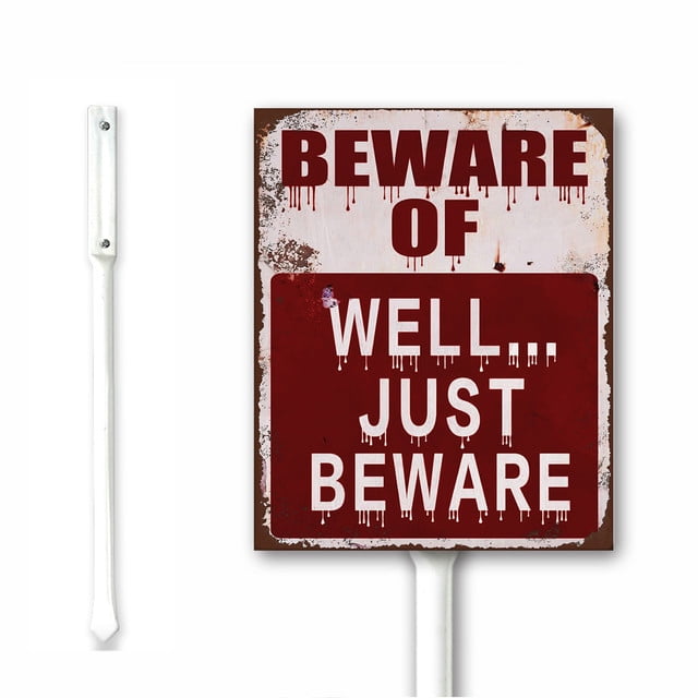 Funny Beware Sign for Halloween, Halloween Decor Sign, Halloween Yard ...