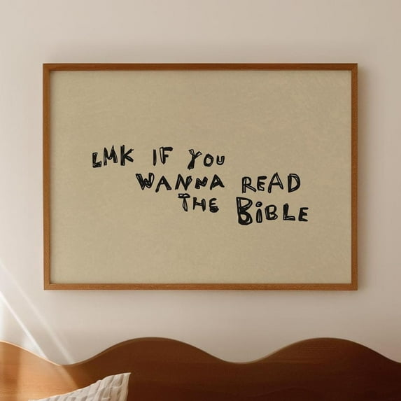 Funny Bible Print: Trendy Christian Wall Art UNFRAMED PAPER POSTER ...