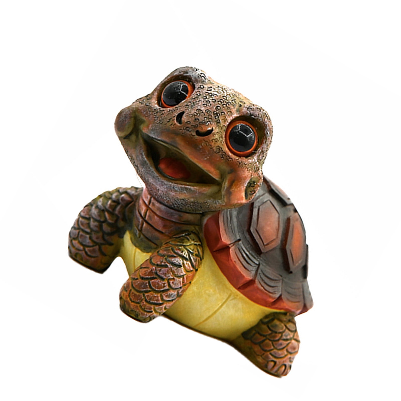 Funny Big Eye Turtles Statue Resin Small Sculpture Ornament for Garden ...