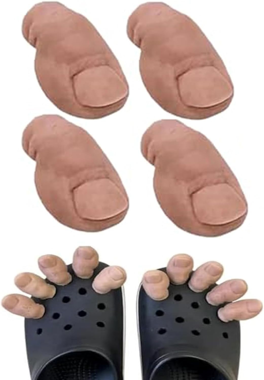 Funny Big Toes Shoe Charms with Hairy for Croc, Cute Hilarious ...