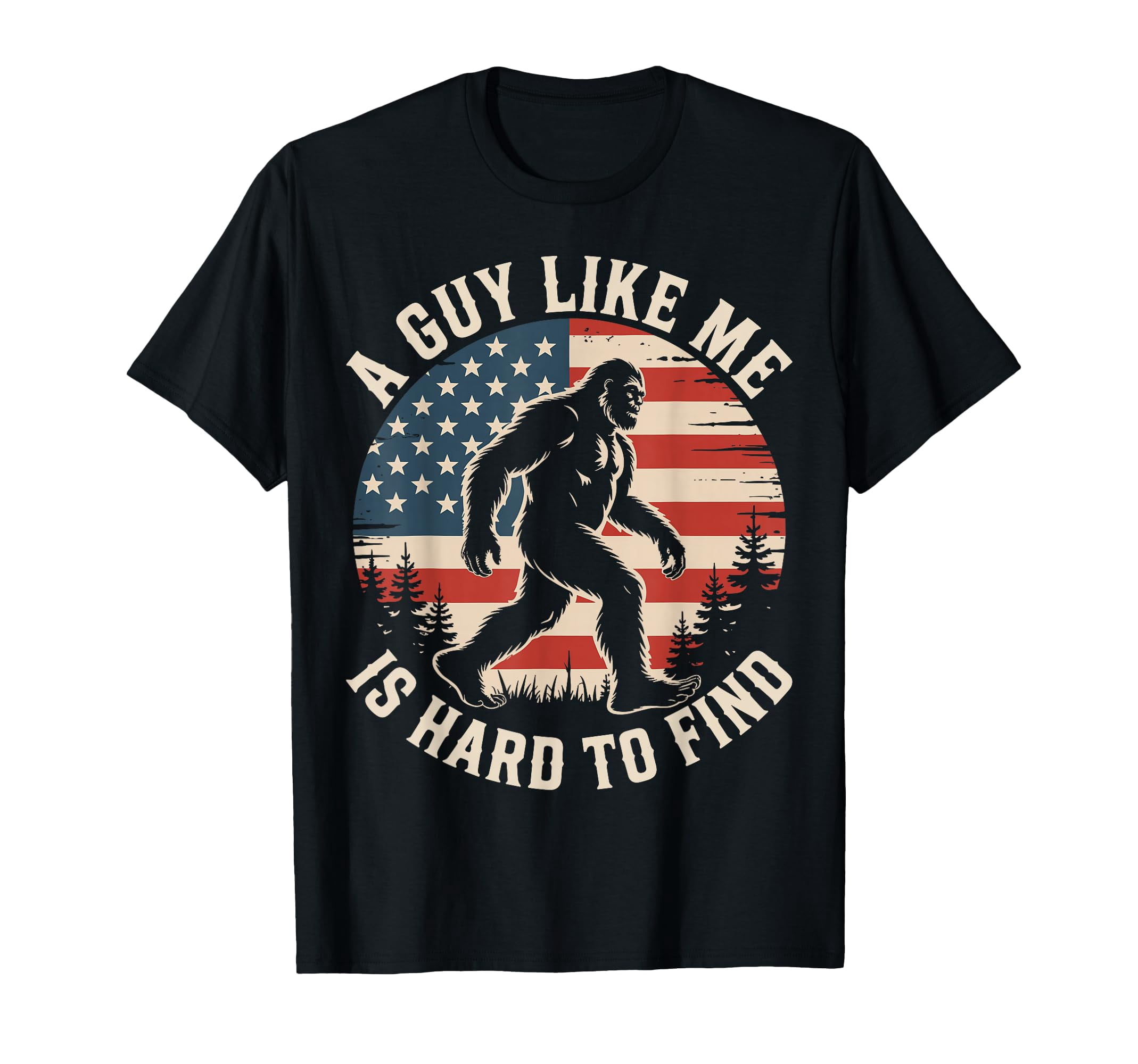 Funny Bigfoot Garden Flag - American Flag Design with Mythical Creature ...