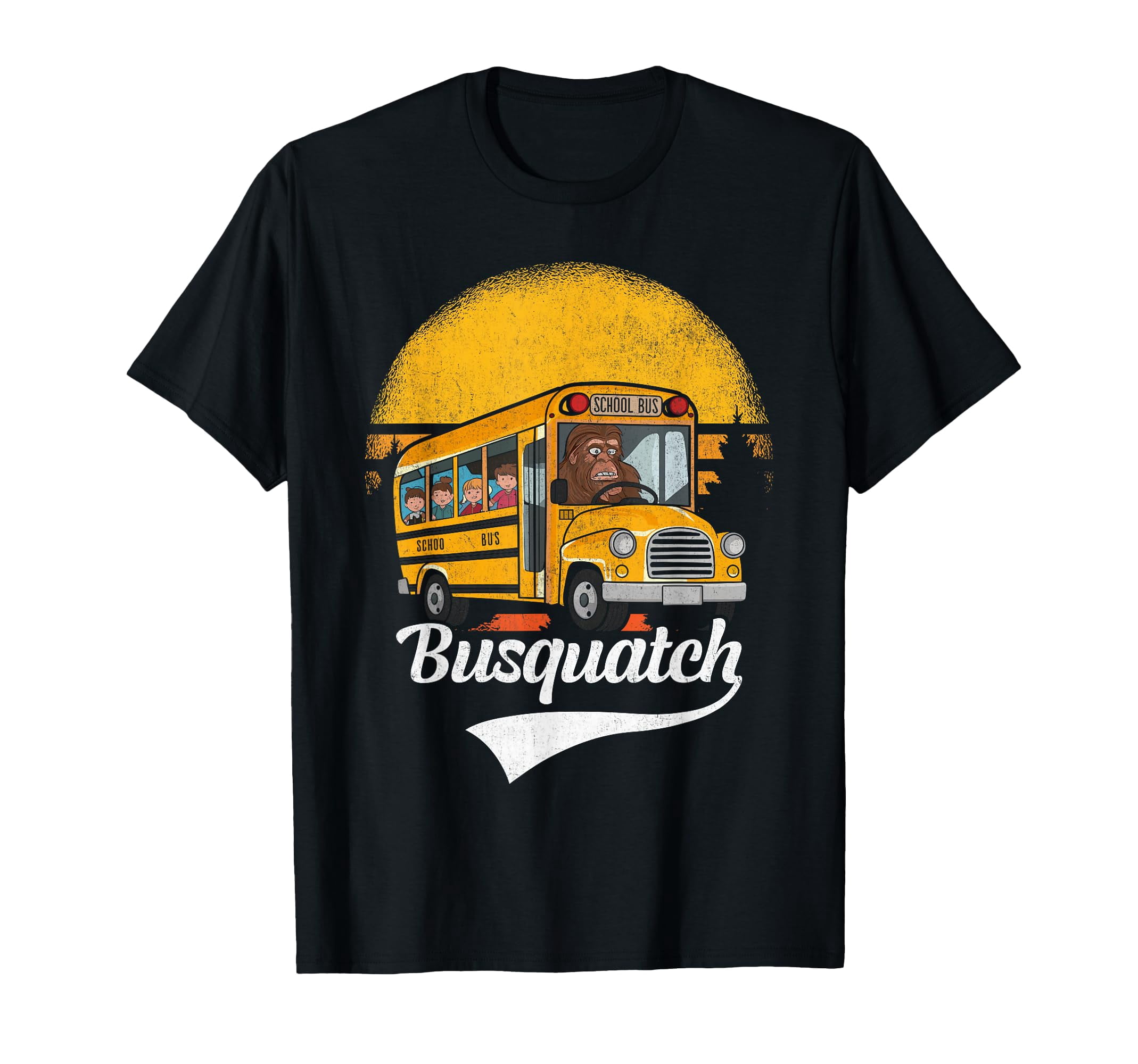 Funny Bigfoot School Bus Driver T-Shirt for Unique and Playful Style ...