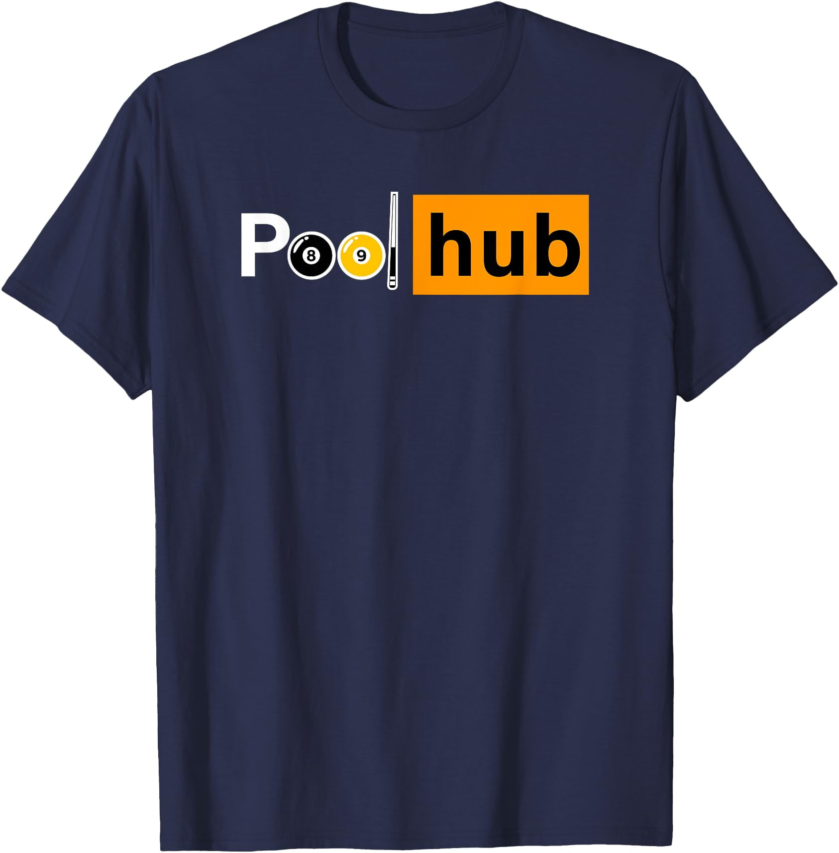 Funny Billiards Game - Pool Hub - Billiard Balls & Cue Stick T-Shirt ...