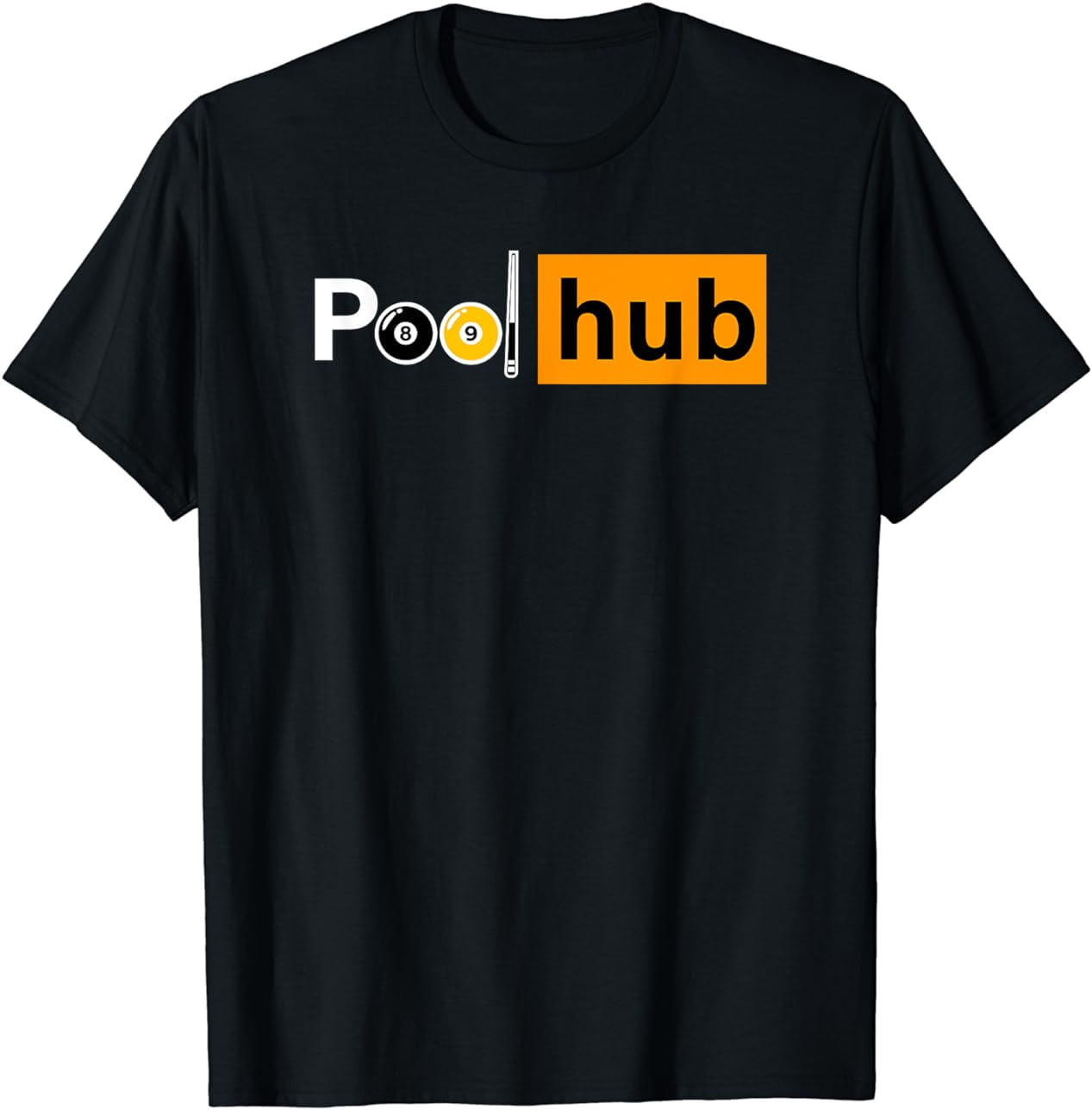 Funny Billiards Game - Pool Hub - Billiard Balls & Cue Stick T-Shirt ...