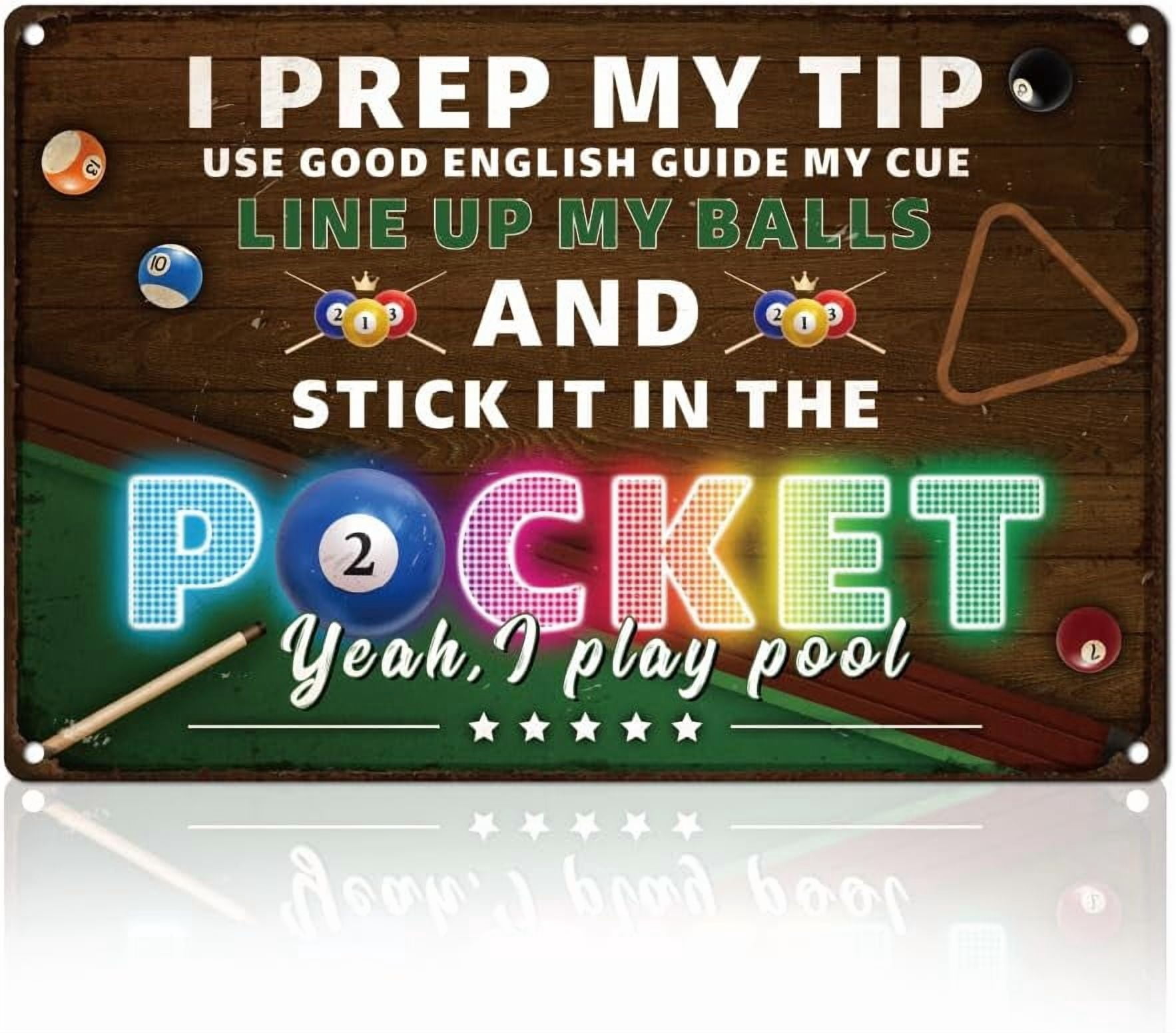Funny Billiards Sentence Tin Sign Retro Metal Wall Decor 8" x 12 ...