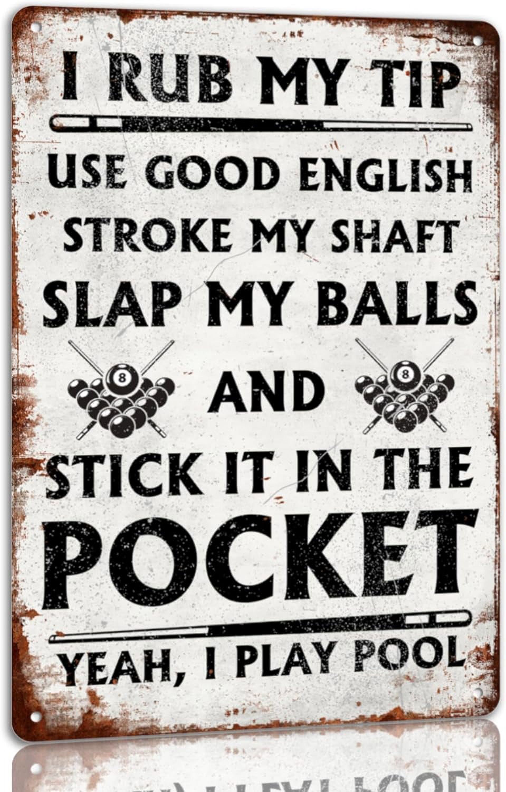 Funny Billiards Tin Sign Pool Table Accessories Pool Room Decor Playing ...