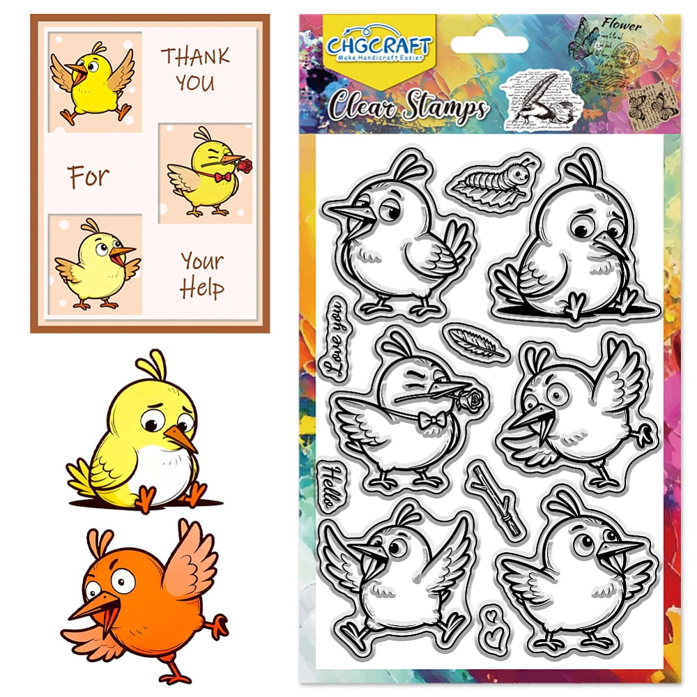 Funny Birds Clear Stamps Funny Animals Transparent Stamps Exaggerated ...