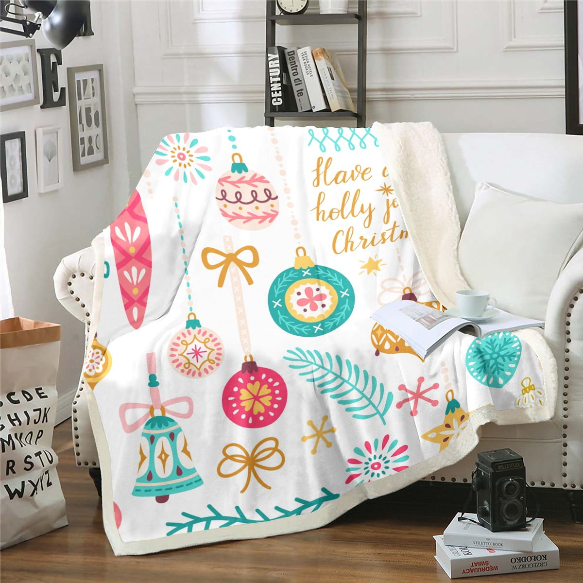 Funny Birds Fleece Blanket Cute Animal Sherpa Blanket, Kawaii Owl ...