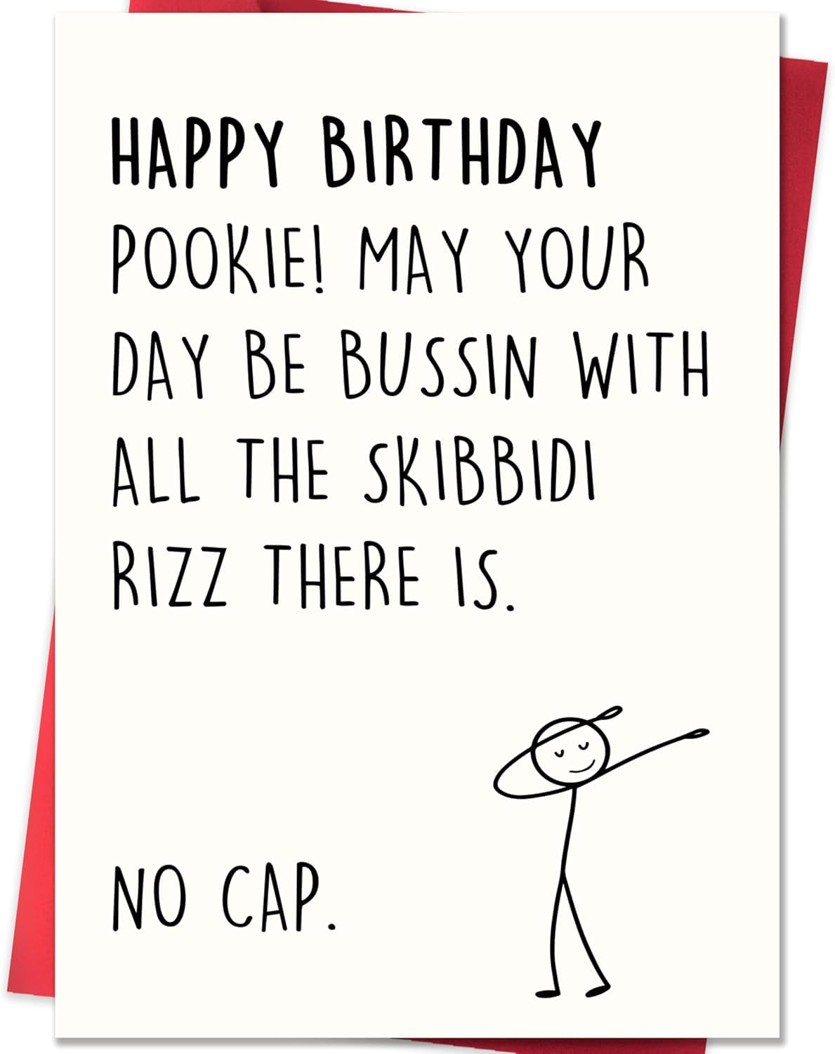 Funny Birthday Card for Pookie – "Happy Birthday Pookie!" with Skibidi ...